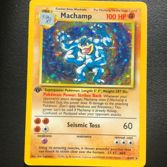 Other | Pokemon Machamp Card 1st Edition | Poshmark